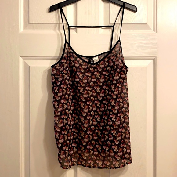 Divided | Tops | Sexy Sheer Flowy Floral Vneck Camisole Blouse | Poshmark